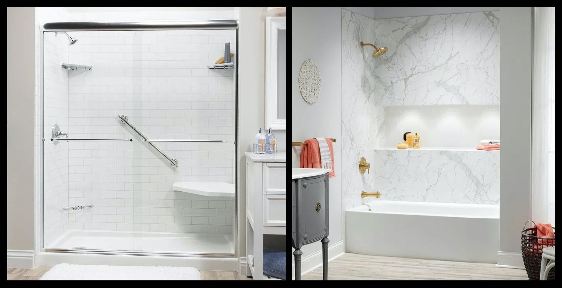 Choosing Walk-In Showers vs. Step-In Showers